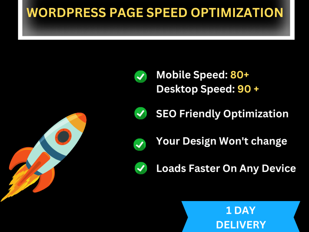 Fantastic WordPress Page Speed Optimization with 90+ Google Score | Upwork