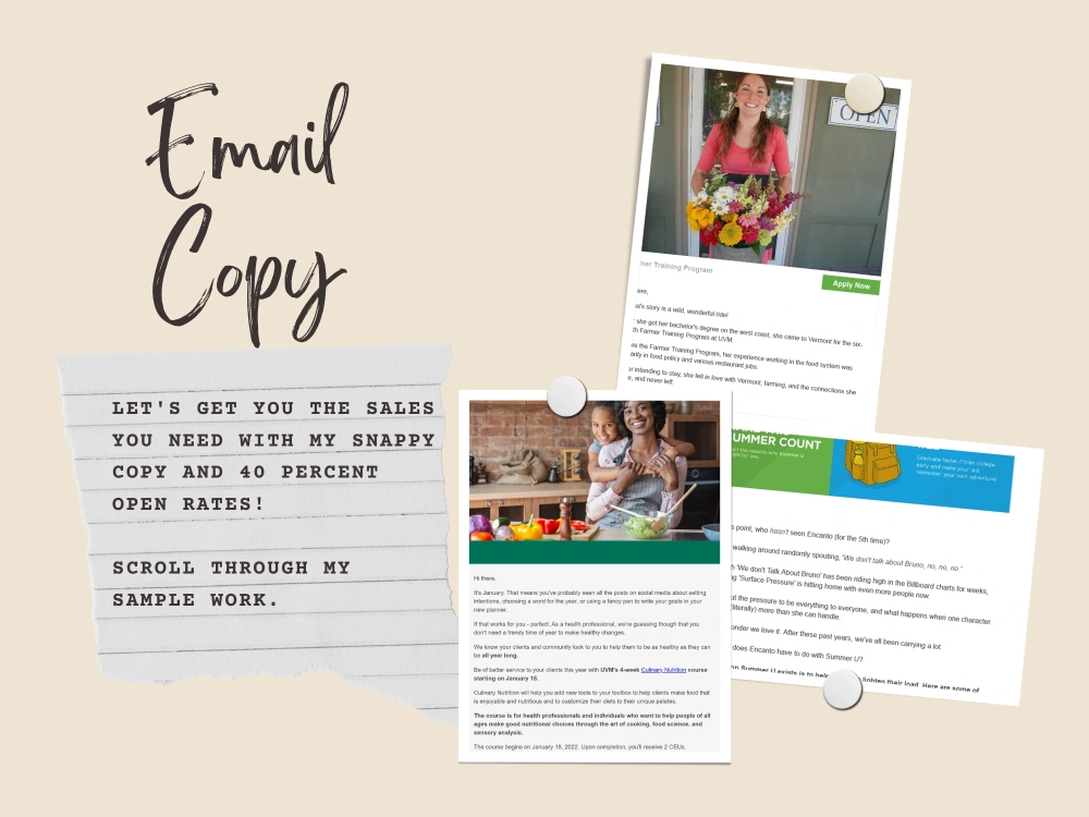 An email calendar, sales email copy, and optimized sequences | Upwork