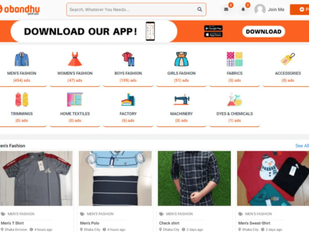 Classified ad listing Website like bikroy clone | Upwork