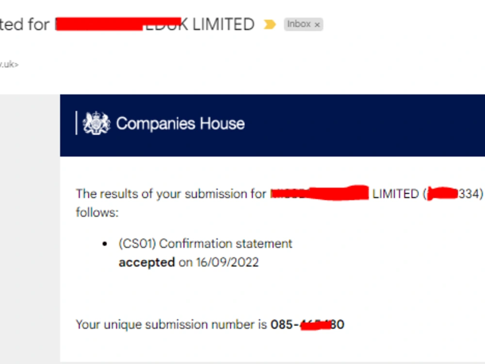 Confirmation statement filed with companies house | Upwork