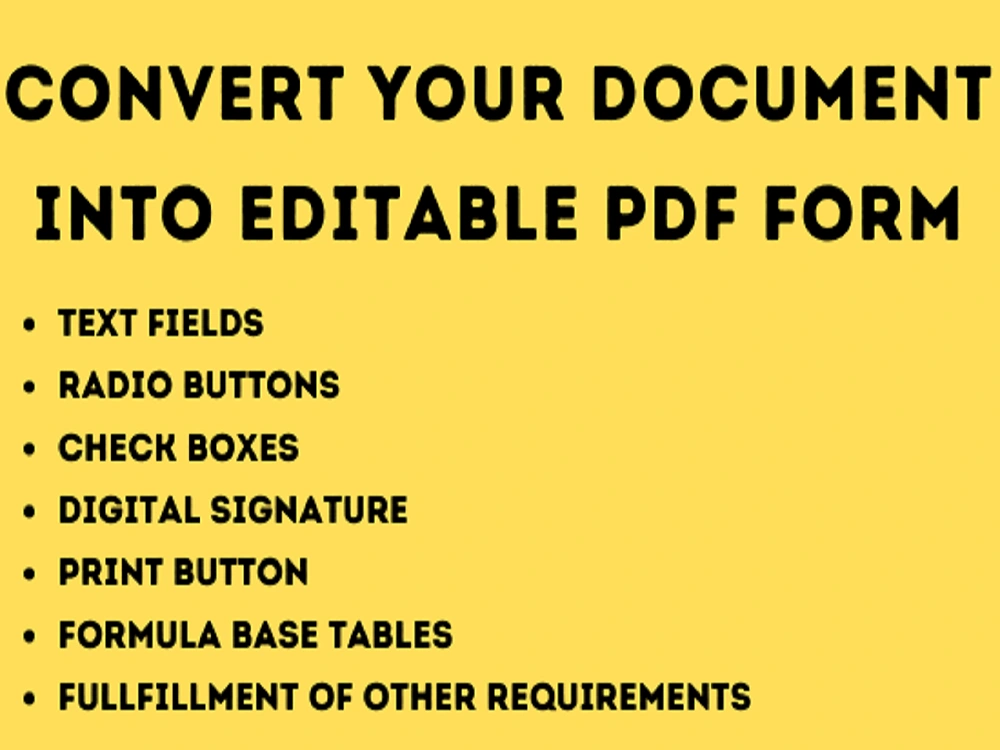 Fillable PDF forms, editable PDF within 24 hours | Upwork
