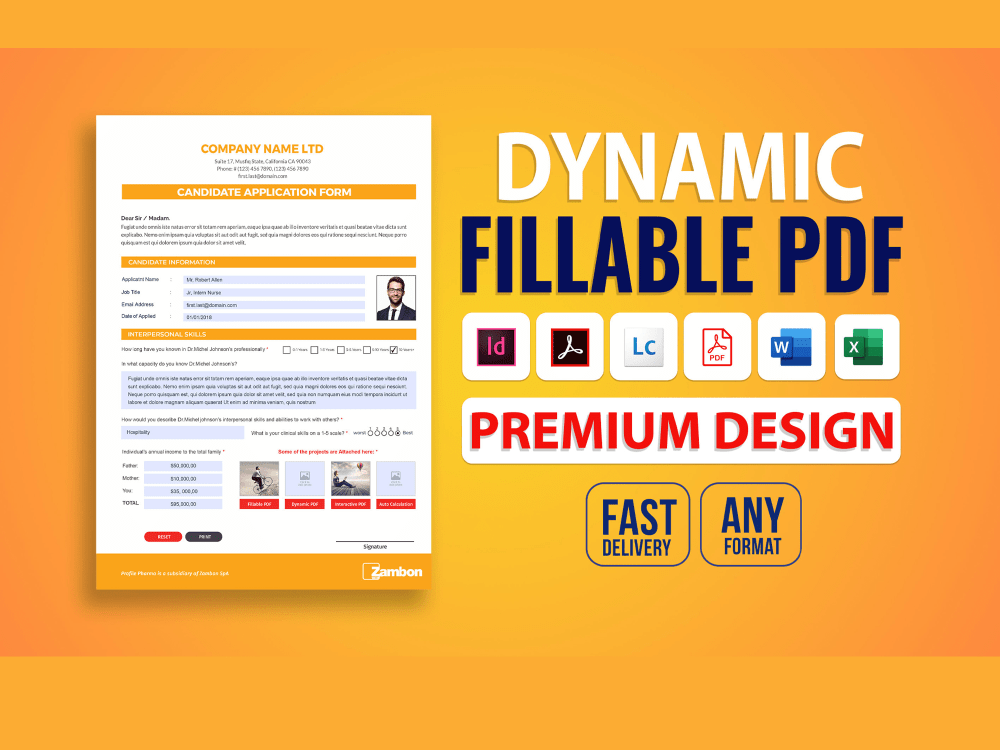 Fillable Pdf Form Dynamic Fillable Form Design Form And Editable Form Upwork
