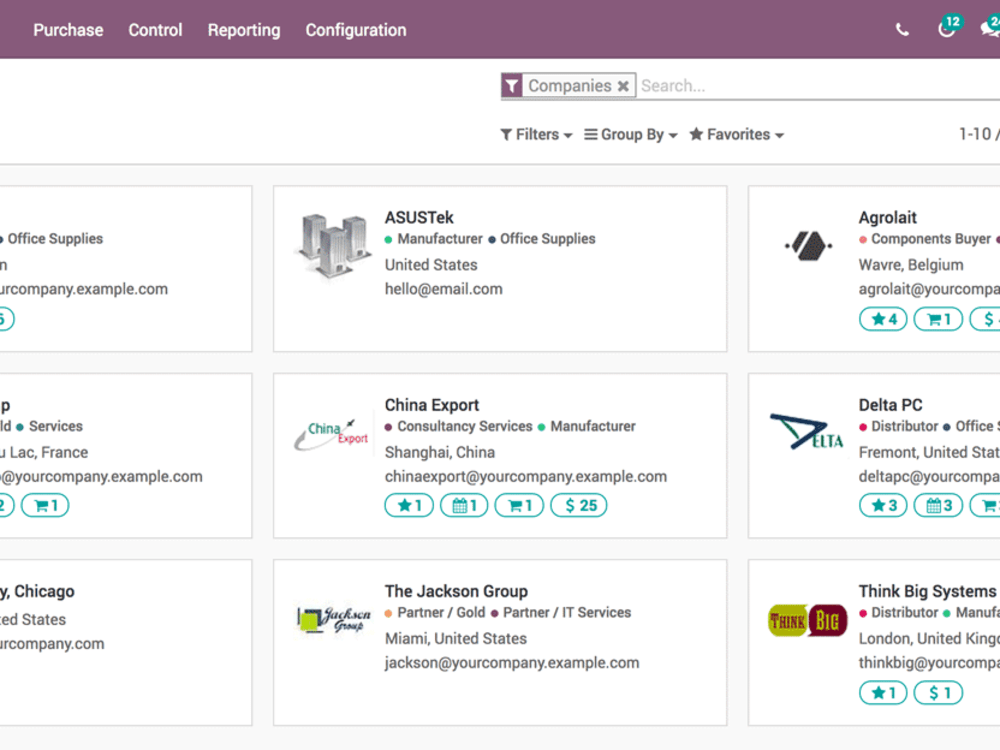 An Odoo ERP system and tech support for your business | Upwork