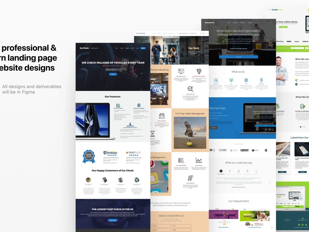 UI UX of a landing page or entire websites | Upwork