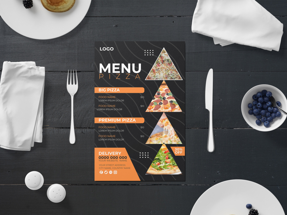 Creative, modern restaurant menu, food menu and print menu design | Upwork