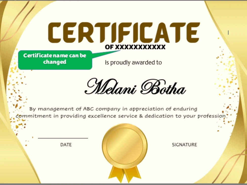 Great designed certificates to edit or we will edit for you at a low ...