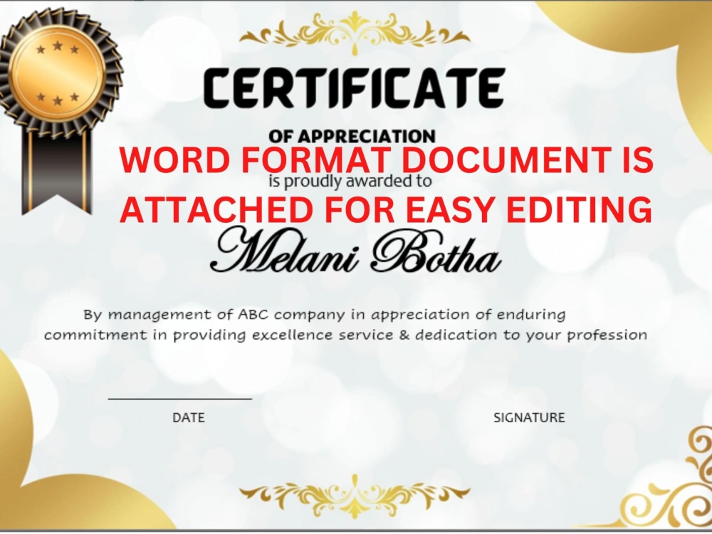 Great designed certificates to edit or we will edit for you at a low ...