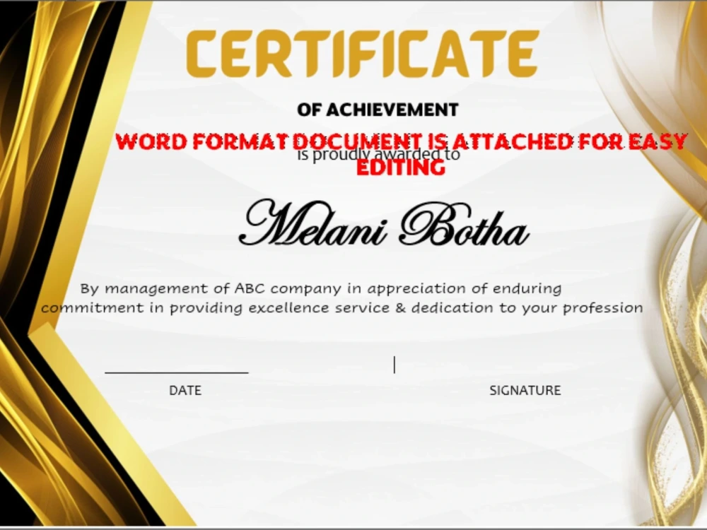 Great designed certificates to edit or we will edit for you at a low ...