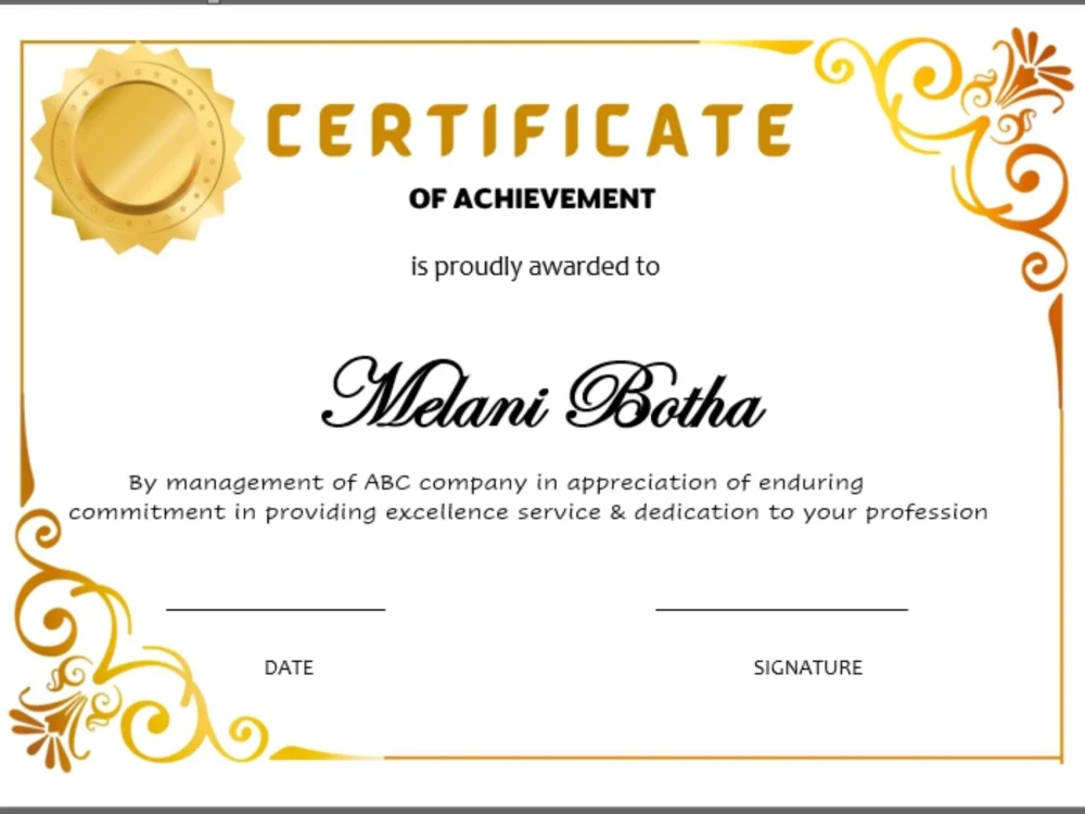 Great designed certificates to edit or we will edit for you at a low ...
