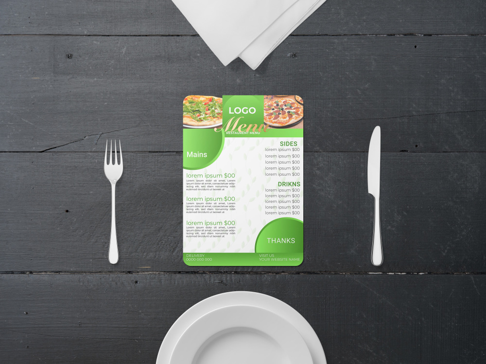 Creative, modern restaurant menu, food menu and print menu design | Upwork