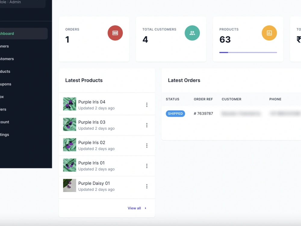 A perfect admin dashboard with backend integrated. | Upwork