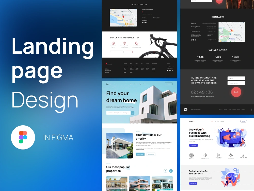 A responsive landing page design in Figma | Upwork