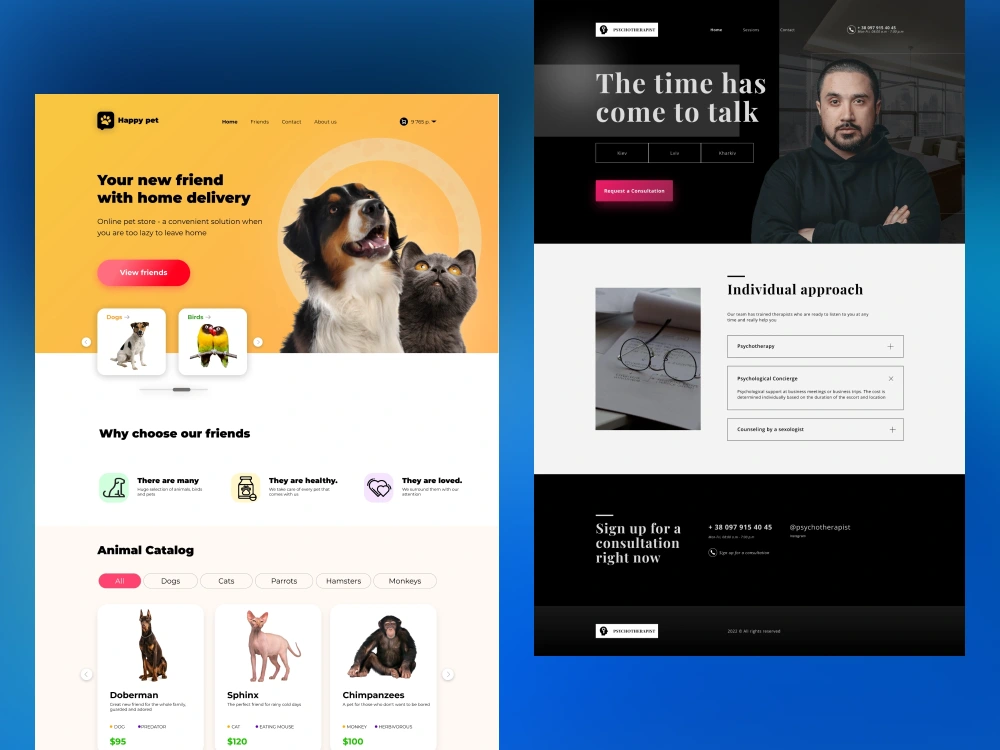A responsive landing page design in Figma | Upwork