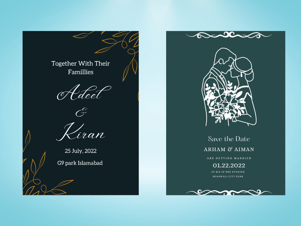 Unique wedding and birthday party invitation card design | Upwork