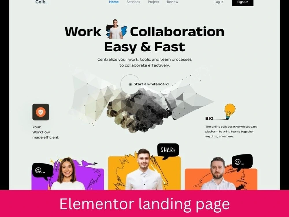 Modern responsive wordpress landing page by elementor pro | Upwork
