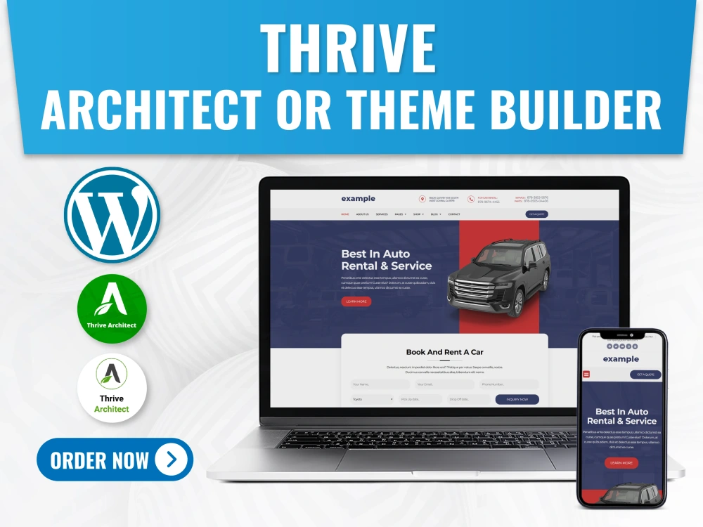 Website Build by Thrive Architect, Thrive Theme Builder Landing Pages | Upwork