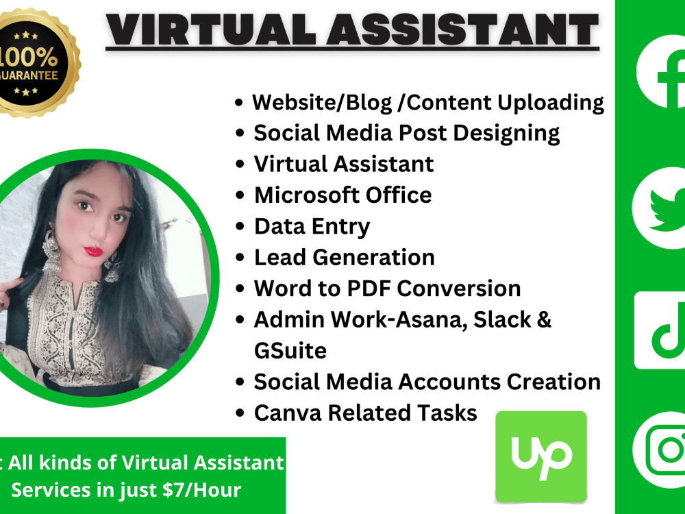 Personal administrative Virtual assistant services | Upwork
