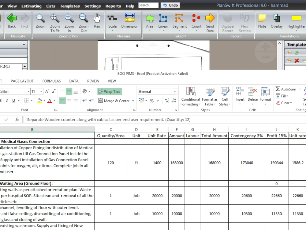 Quantity Estimate, Bill of Quantities, Construction Project Documentation. | Upwork