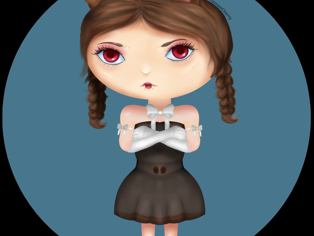 A semirealistic chibi character illustration | Upwork