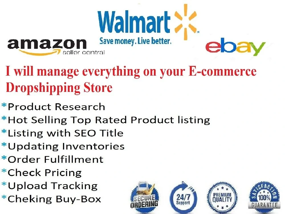 Expert Virtual Assistant For | Shopify | Walmart | Amazon | eBay | Upwork