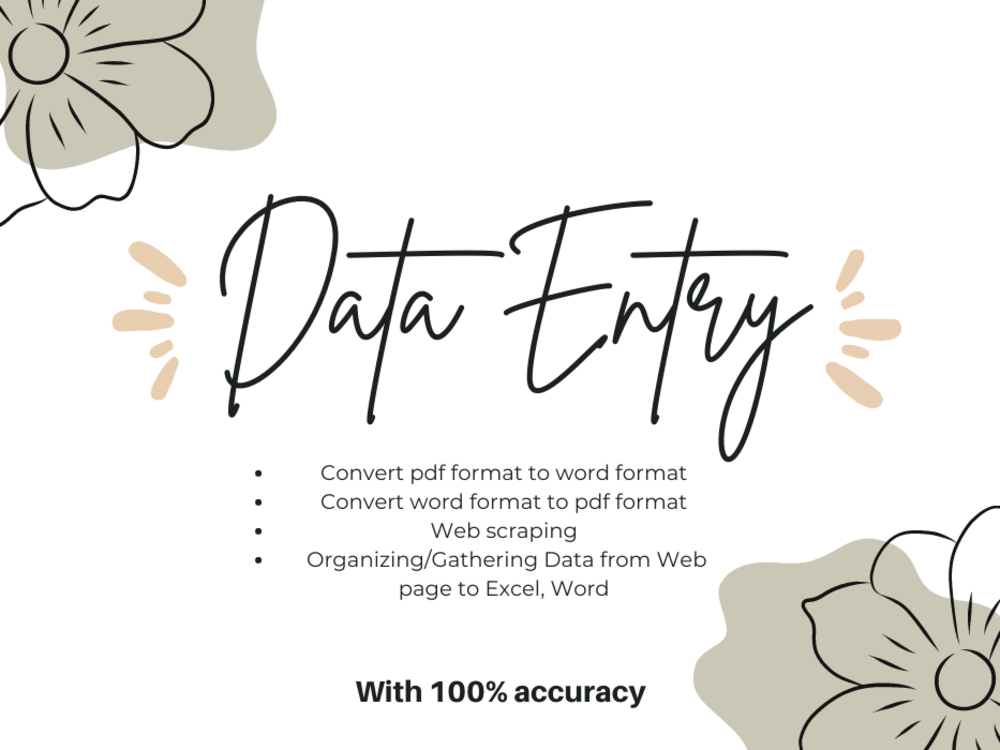 Quick and errorless data entry service. | Upwork