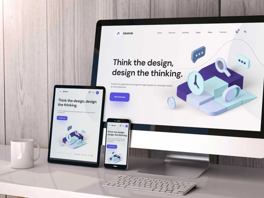 A responsive website UI/UX design, web UI / landing page UI design in ...
