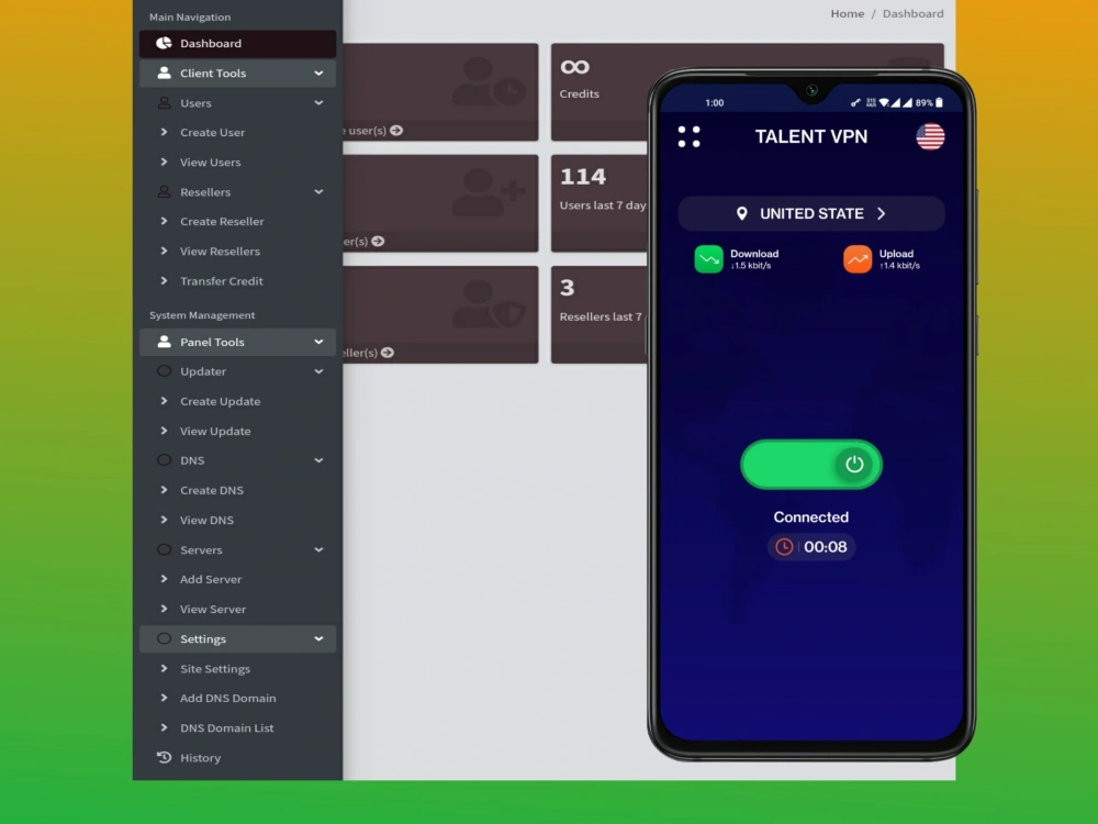 An OpenVPN admin panel with App | Upwork