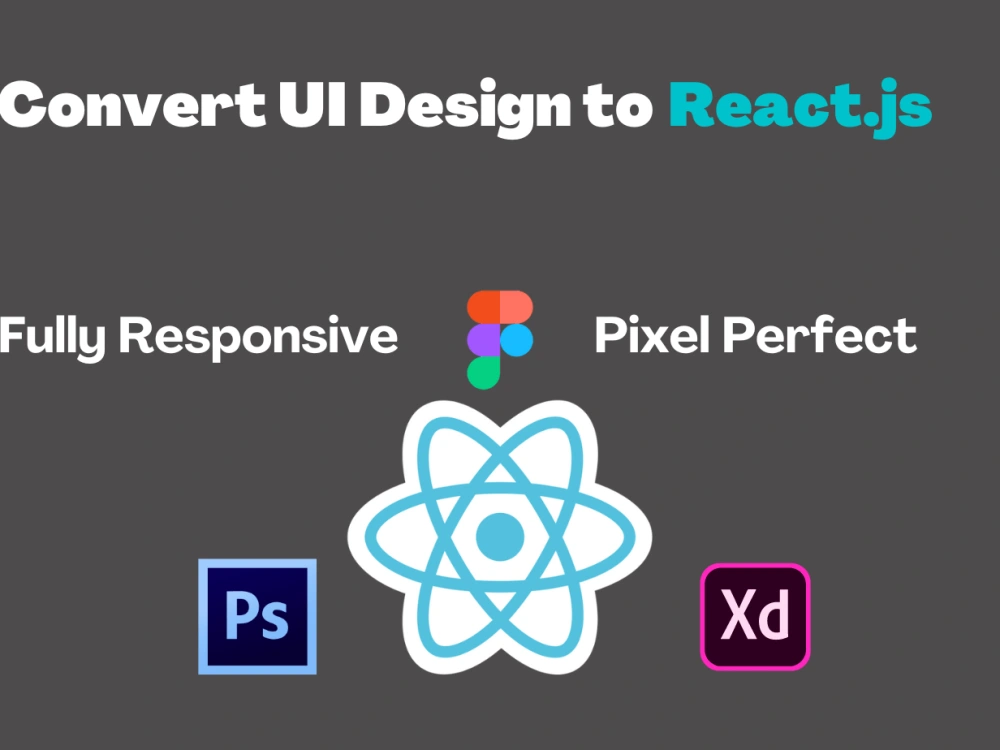 Responsive pixel-perfect React | MERN website converted from UI design | Upwork