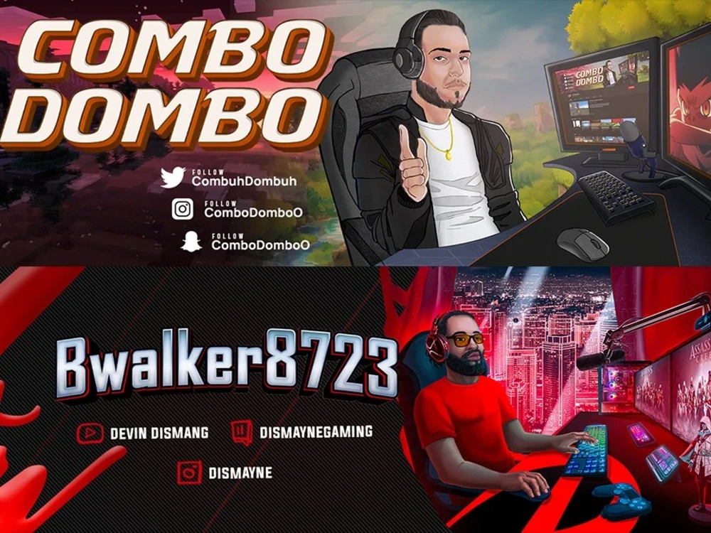 Professional epic YouTube, twitter & twitch banner design and logo | Upwork