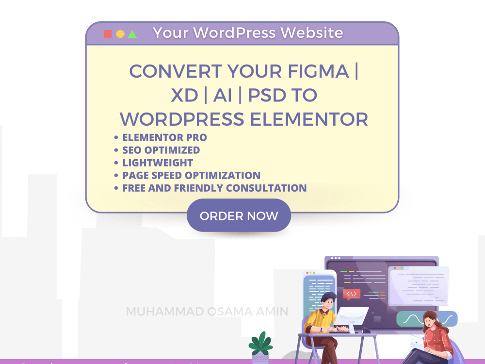 PSD, XD, AI, & Figma converted to responsive WordPress website in Elementor | Upwork