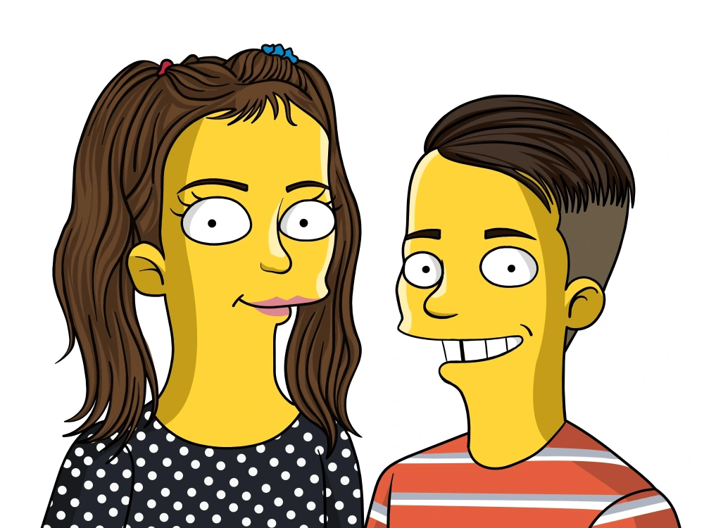 Yellow cartoon character or simpsons styles | Upwork
