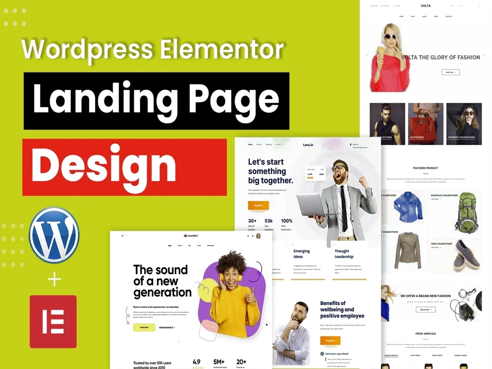 Create responsive wordpress landing page design, elementor landing page | Upwork