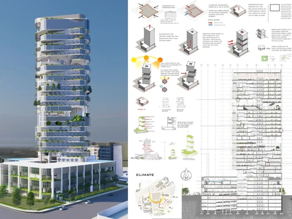 An amazing schematic design proposal for your highrise, skyscraper | Upwork