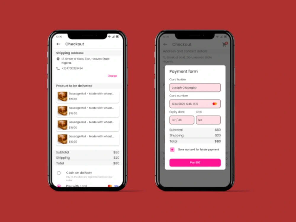 A Mobile App Design for Bakery or Restaurant to order products | Upwork