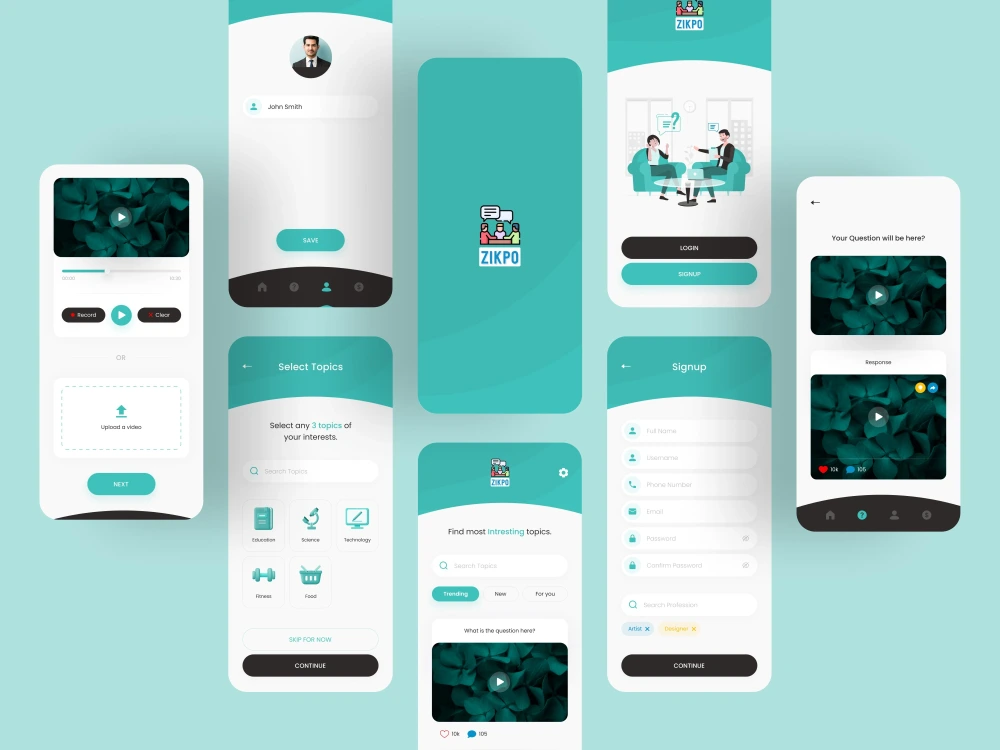 A mobile app UI UX design, prototype and wireframes | Upwork