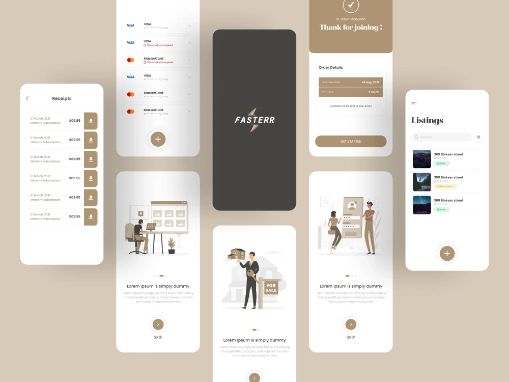 A mobile app UI UX design, prototype and wireframes | Upwork