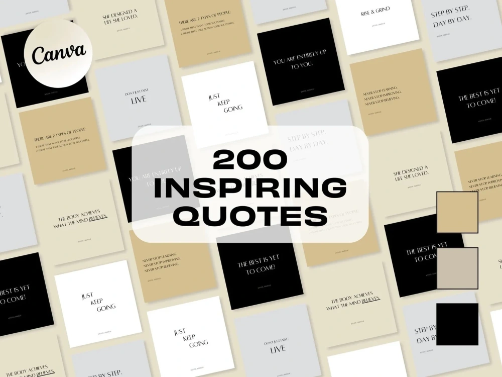 200 Instagram Inspirational quote templates editable in Canva | Upwork