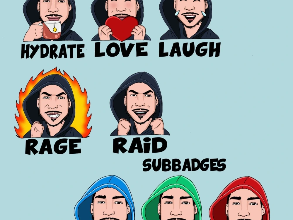 An amazing emotes and badges for your twitch streams | Upwork