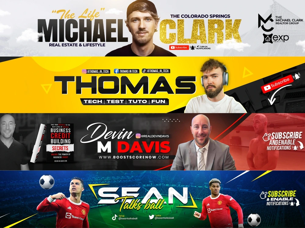 A Professional & eye catchy Youtube banner for your channel | Upwork