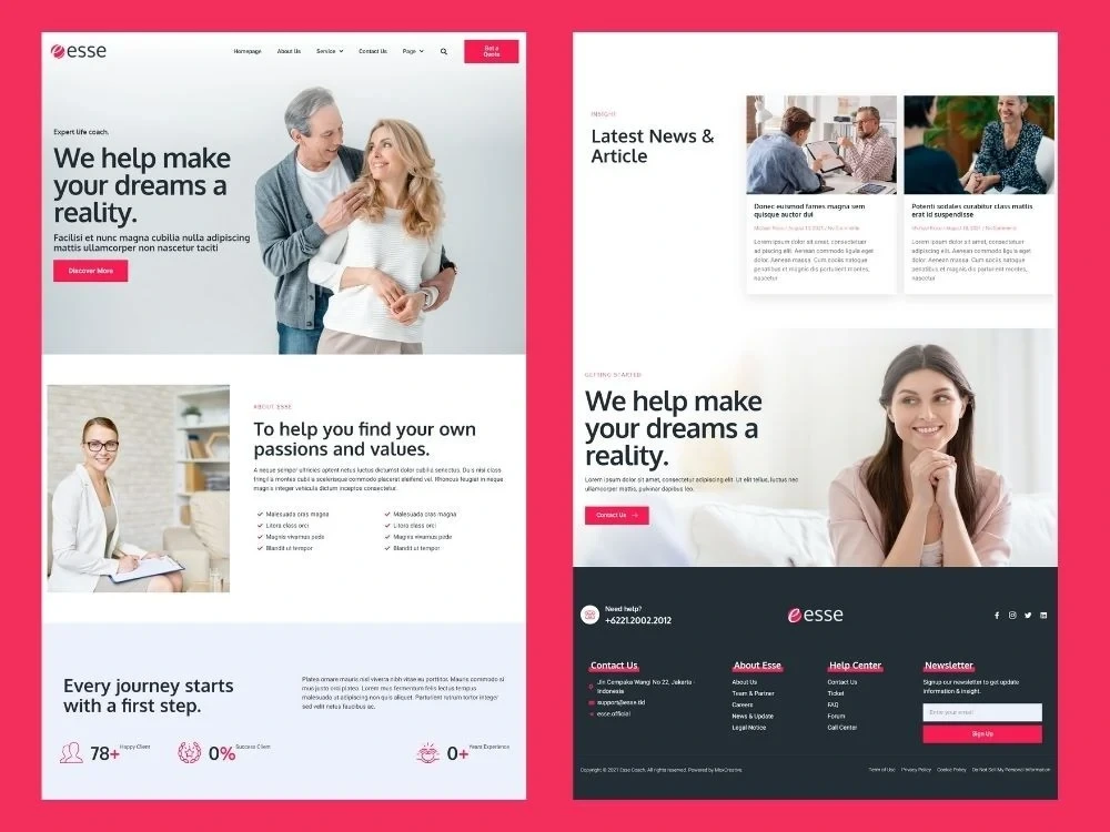 Life coaching website/landing page with appointment booking for ...