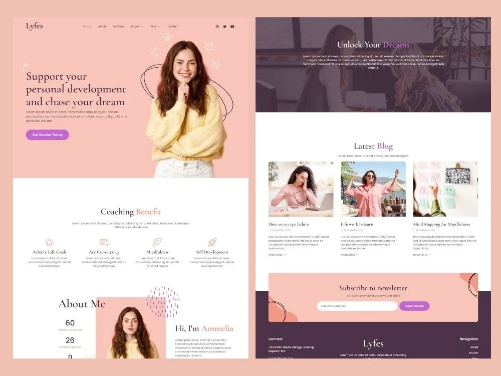 Life coaching website/landing page with appointment booking for ...
