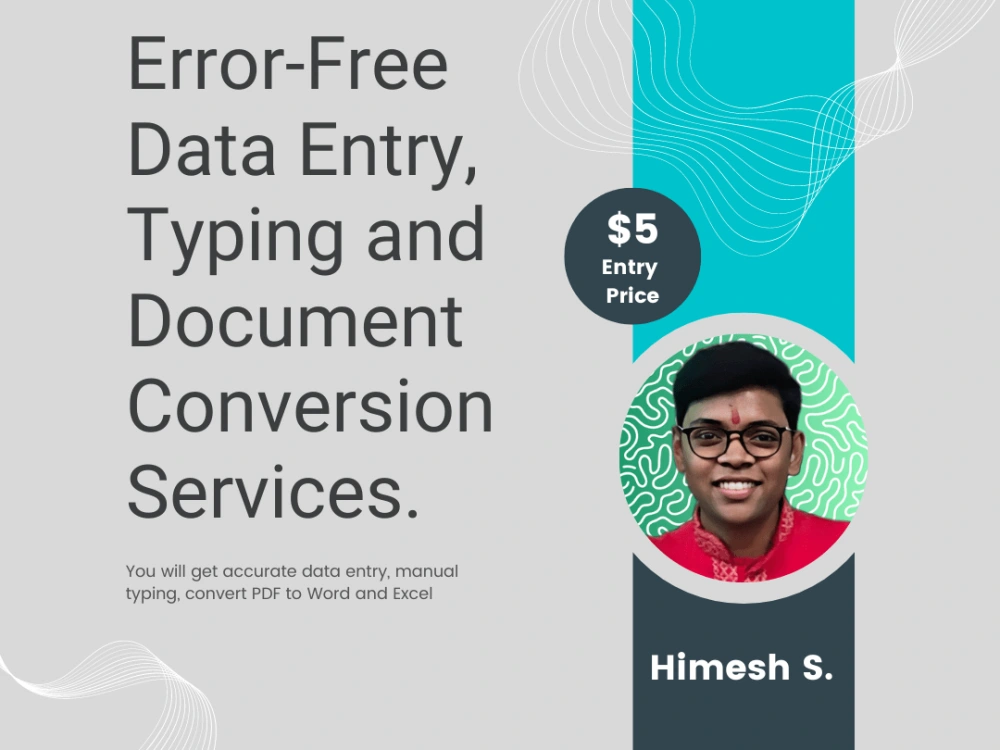 Error-free data entry, typing and document conversion services. | Upwork