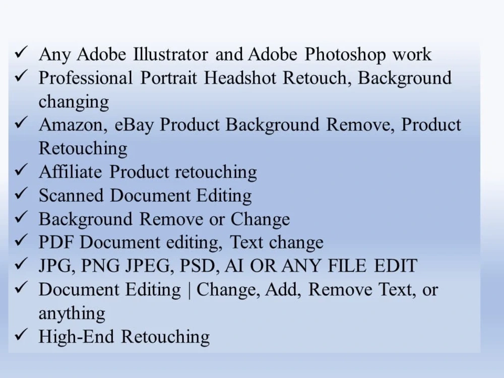 Adobe Photoshop document editing | Upwork