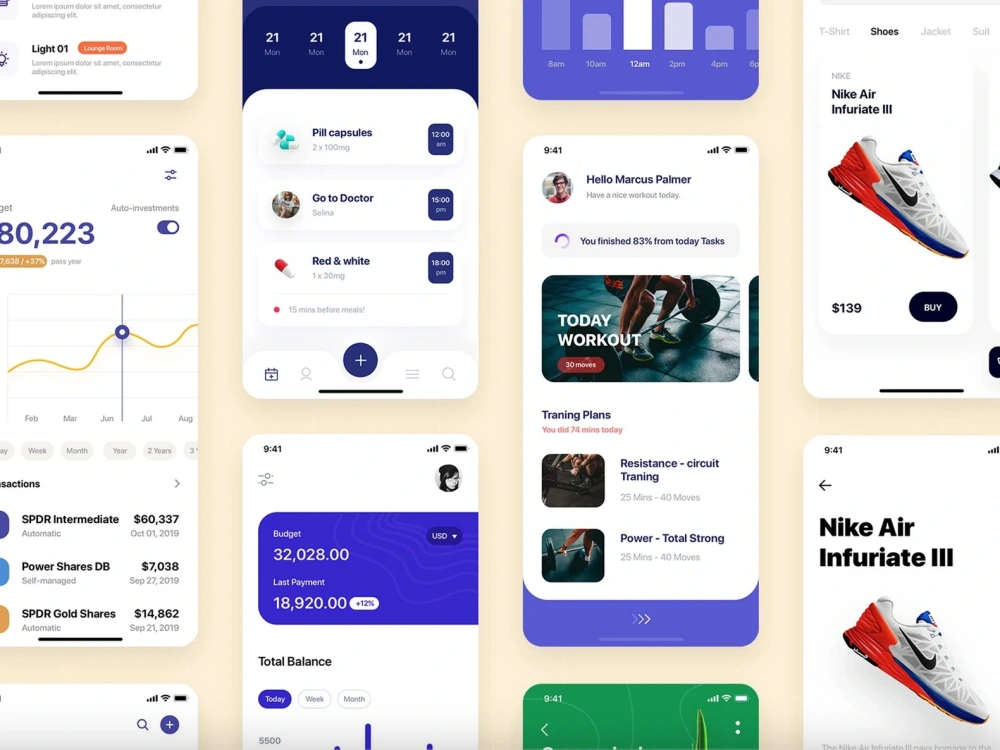 Designed modern app UI and interactive prototype | Upwork