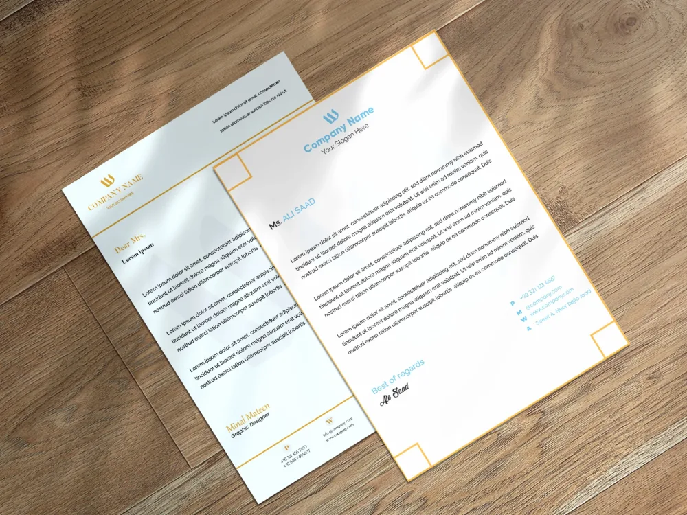 Minimal and classy letterhead design. | Upwork