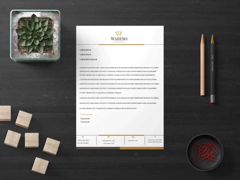 Minimal and classy letterhead design. | Upwork