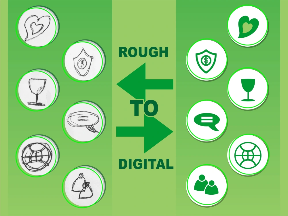 Custom rough icons to digital | Upwork