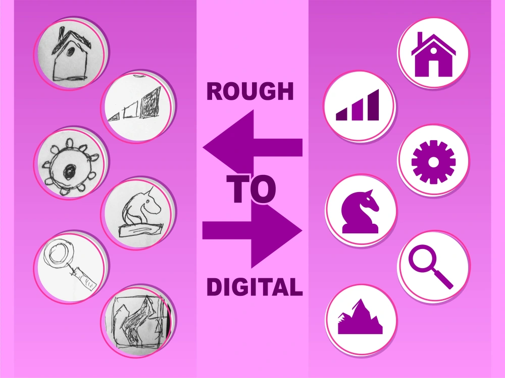 Custom rough icons to digital | Upwork