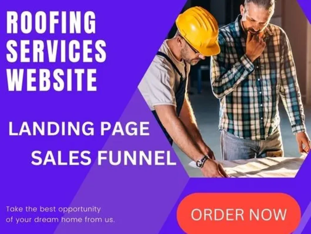 A roofing landing page and roofing website design with lead generation ...