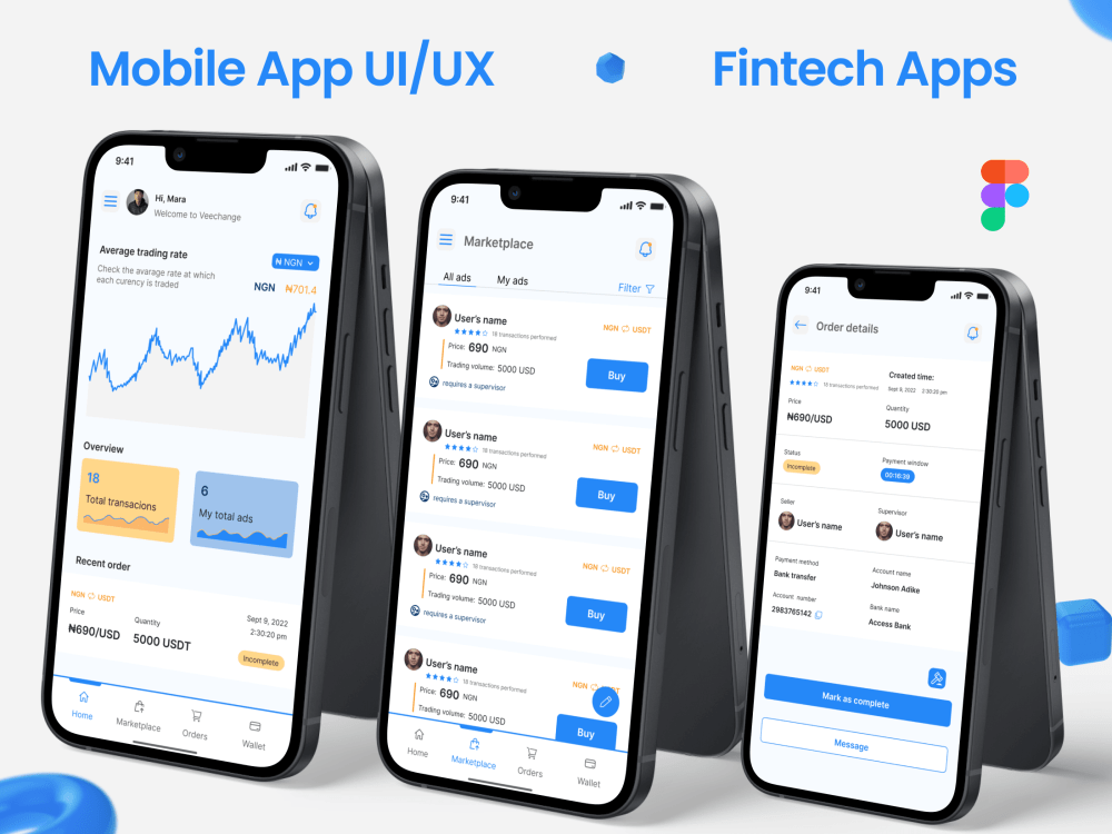 A Fintech Mobile App UI/UX design in Figma | Upwork